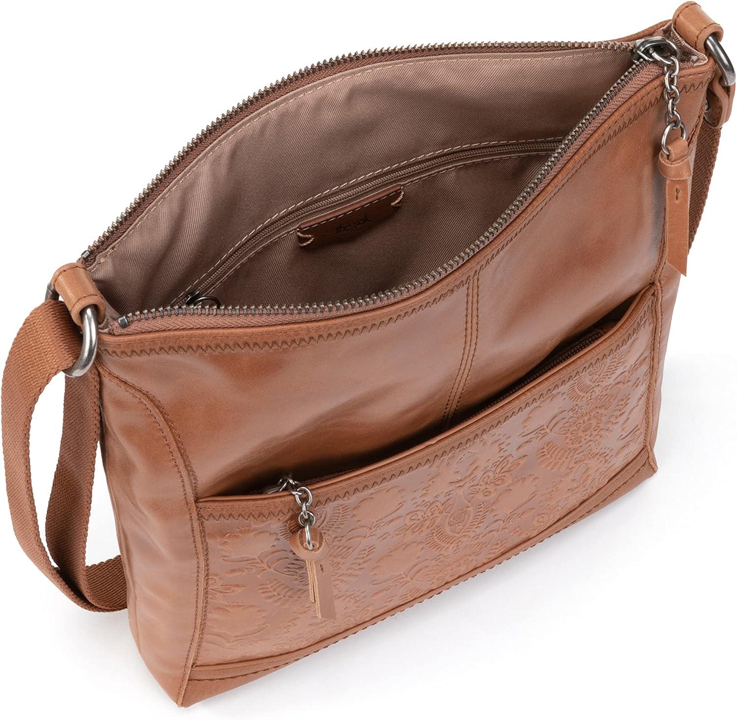 The Sak Womens Iris Crossbody in Leather Casual Purse With Adjustable ...